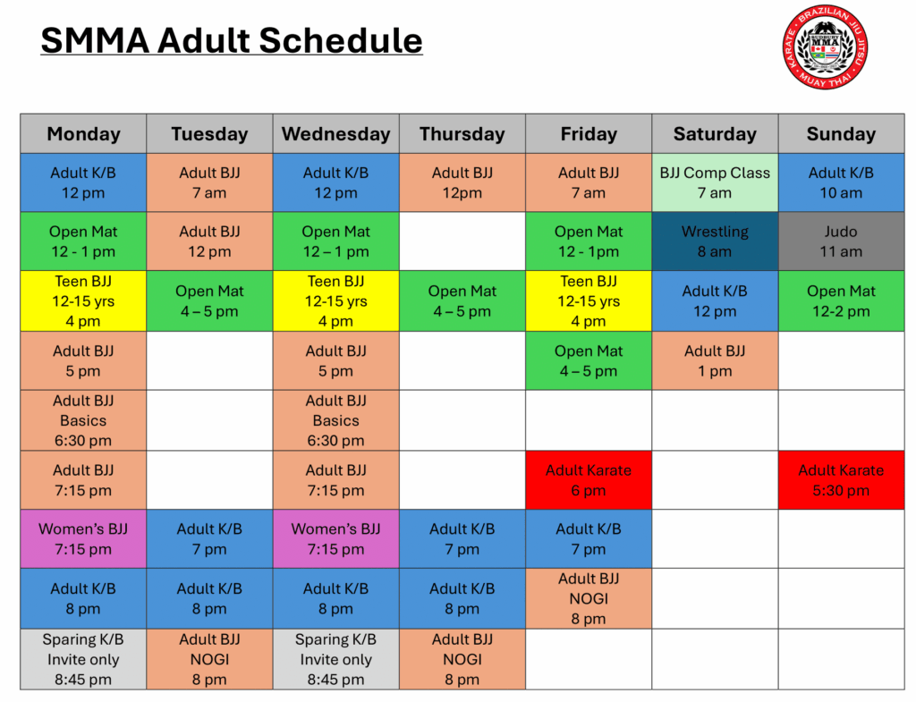 Schedule - Sudbury MMA