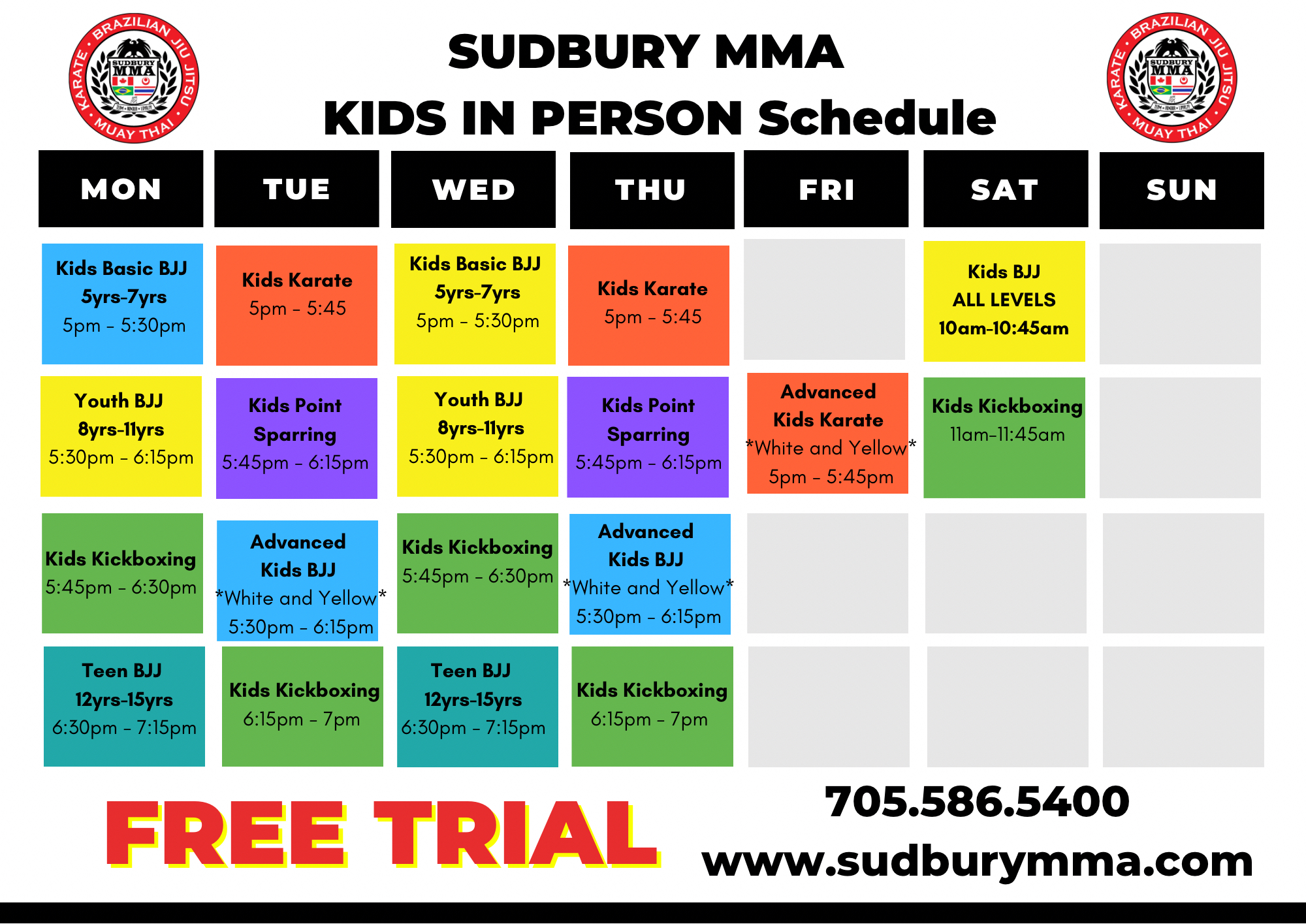 Schedule - Sudbury MMA